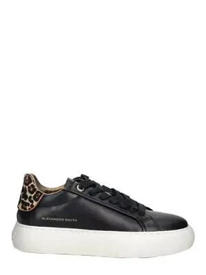 ALEXANDER SMITH Soho Leopard-print Platform Sneakers - Black