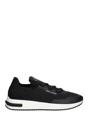 Armani Exchange Logo-detail Lace-up Sneakers - Black