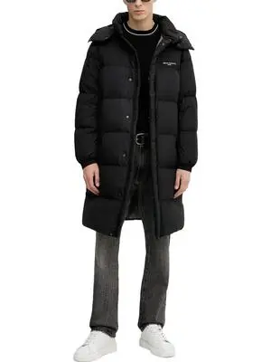 Armani Exchange Hooded Quilted Coat - Black