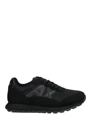 Armani Exchange Logo-detail Sneakers - Black