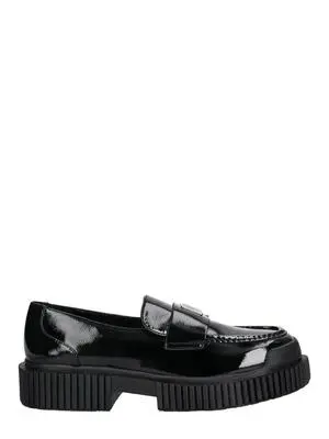 Armani Exchange Logo-plaque Loafers - Black