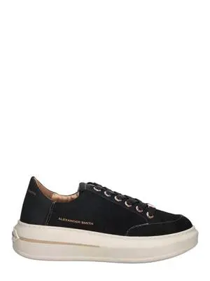 ALEXANDER SMITH Lancaster Eyelet Detail Sneakers - Black