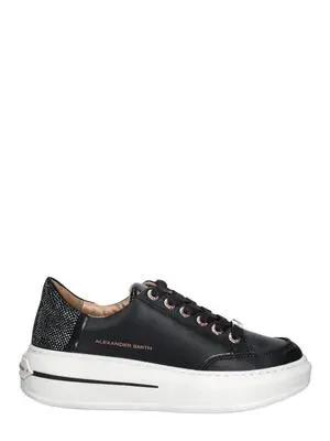 ALEXANDER SMITH Lancaster Appliqué Lace-up Sneakers - Black