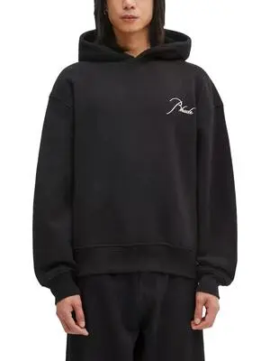Rhude Logo-embroidered Hoodie - Black