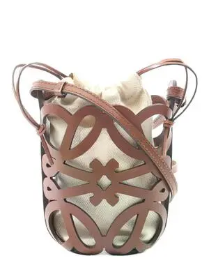 Loewe 2010s Anagram Cut-out Bucket Bag - Brown