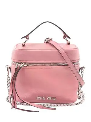 Miu Miu 2010s Leather Vanity Bag - Pink