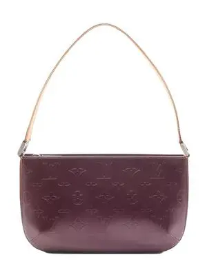 LOUIS VUITTON 2002 Monogram Leather Shoulder Bag - Purple