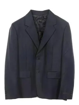 Prada Checked Single-breasted Blazer - Blue