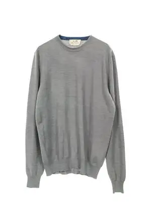 Hermès Crew-neck Knit Top - Grey