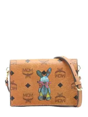Mcm Visetos Rabbit Shoulder Bag - Brown