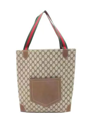 Gucci 2000s Gg Sherry Line Tote Bag - Neutrals