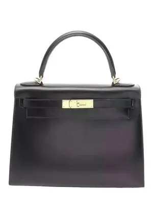 Hermès 28 Kelly External-stitching Tote Bag - Black