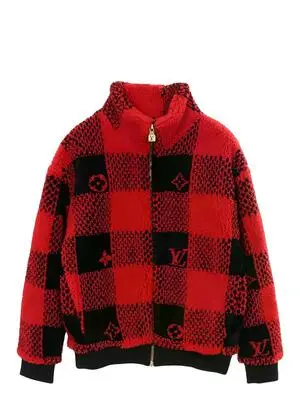 LOUIS VUITTON 2010s Damier-pattern Jacket - Red