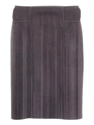 Hermès 10s Seam-detail Skirt - Grey