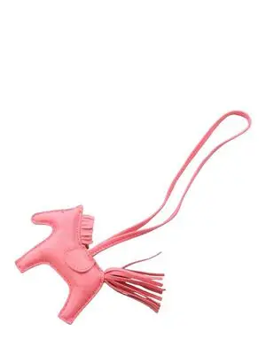 Hermès Pm Rodeo Horse Leather Bag Charm - Pink