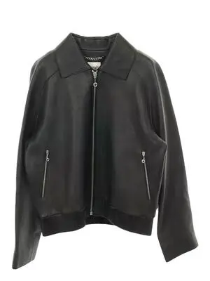 Hermès Leather Bomber Jacket - Black