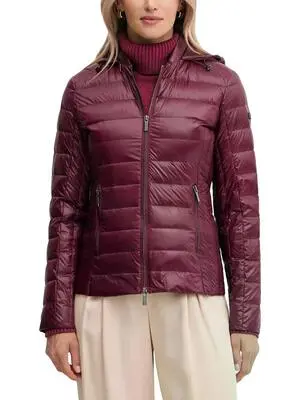 Armani Exchange Hooded Puffer Jacket - Red