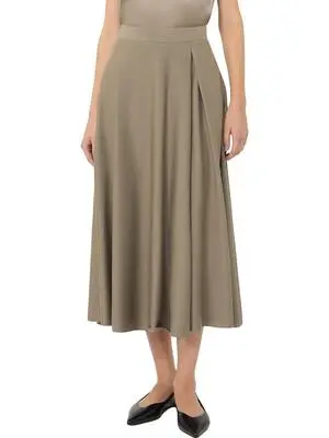 MM BY MAX MARA Aquila A-line Skirt - Horn Grey Green