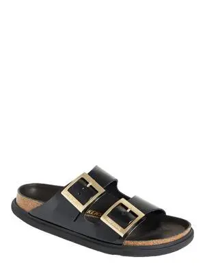 BIRKENSTOCK Arizona Droplet Buckle Slide Sandal - High Shine Black