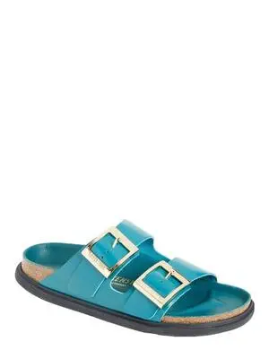 BIRKENSTOCK Arizona Droplet Buckle Slide Sandal - High Shine Dark Teal