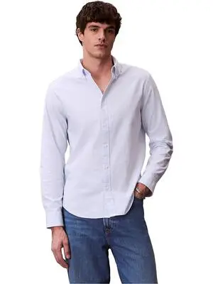 Calvin Klein Cotton Stretch Stripe Oxford Classic Button-down Shirt - Windsurfer