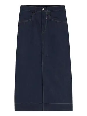 BOSS Straight Fit Midi Skirt - Dark Blue