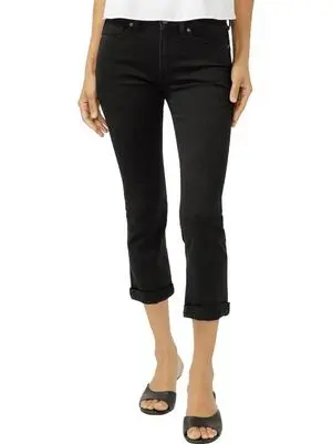 SILVER JEANS CO. Suki Curvy Mid Rise Capri Jeans - Black