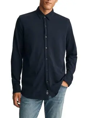 MAVI Cotton Button-up Shirt - Baritone Blue