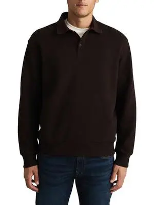 MAVI Heavyweight Cotton Polo Sweatshirt - Ganache
