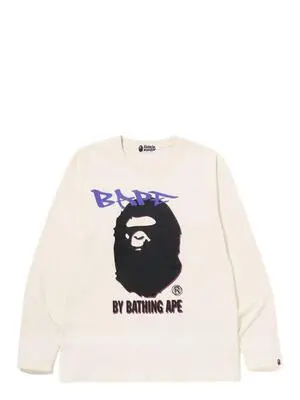 A BATHING APE Double Print Long Sleeve Tee Shirt - Ivory