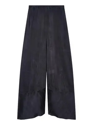 Giorgio Armani Viscose Jacquard Jersey Wide-leg Trousers - Grey