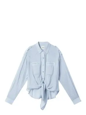 MARANT ETOILE Valiane Lightweight Organic Cotton Shirt - Light Blue