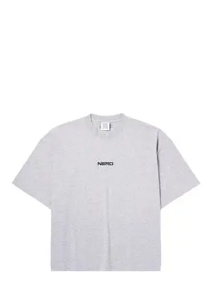 Vetements Nerd Embroidered Cotton-jersey T-shirt - Gray
