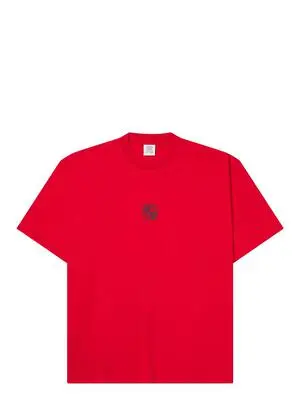 Vetements Biker Cross Logo-print Cotton-jersey T-shirt - Red