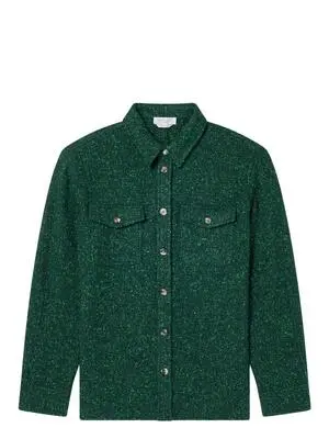 Gabriela Hearst Lucas Wool And Cashmere-blend Overshirt - Green