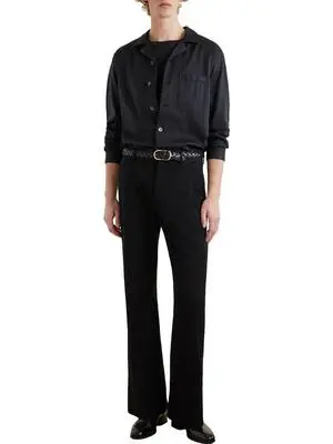 TOM FORD Cotton And Silk-blend Pyjama Shirt - Black