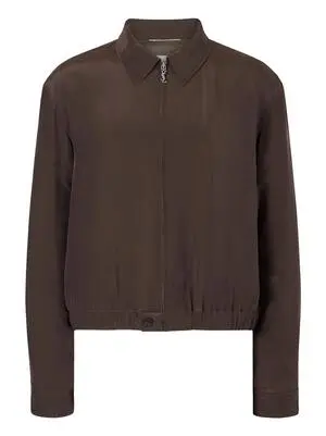 Saint Laurent Satin Jacket - Brown