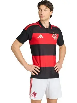 Adidas Cr Flamengo 26 Home Authentic Jersey - Red / Black