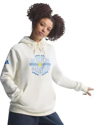 Adidas Boston Marathon 2026 Graphic Hoodie - Off White