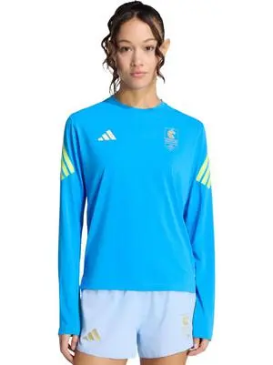 Adidas Boston Marathon 2026 Running Tee - Lucid Ray Blue