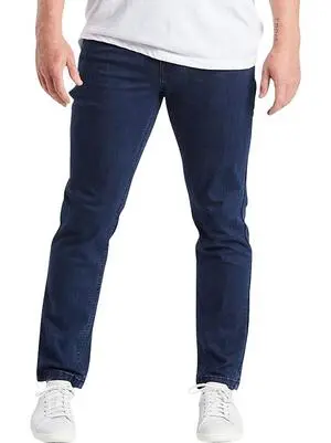 MUGSY Classic Fit Stretch Denim Jeans - Dark Blue