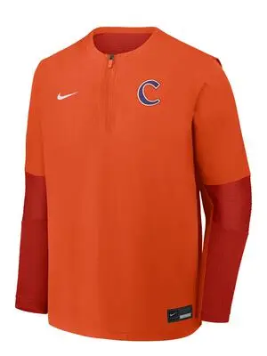 Nike Clemson Dugout Dri-fit College 1/4-zip Long-sleeve Windshirt - Orange