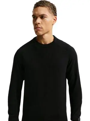 Nike Tailored Performance Crew-Neck Golf Top Black