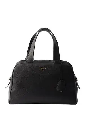 Prada Leather Top-handle Bag - Black