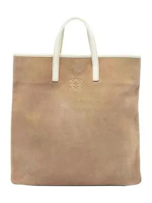 Loewe Anagram Suede Tote Bag - Brown