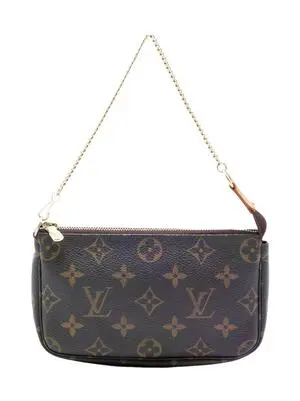 LOUIS VUITTON 2003 Monogram Mini Pochette Accessoires Handbag - Brown
