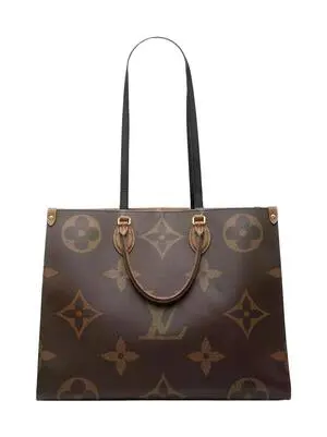 LOUIS VUITTON 2021-2025 Monogram Reverse Giant Onthego Gm Satchel - Brown