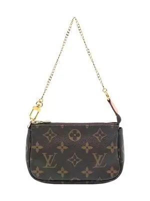 LOUIS VUITTON 2020 Monogram Mini Pochette Accessoires Handbag - Brown