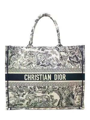 DIOR Christian Dior Large Embroidered Dioriviera Toile De Jouy Book Tote
