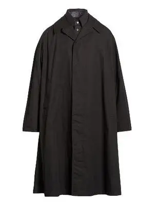 MAISON MARGIELA Cotton Overcoat & Trench Coat - Black